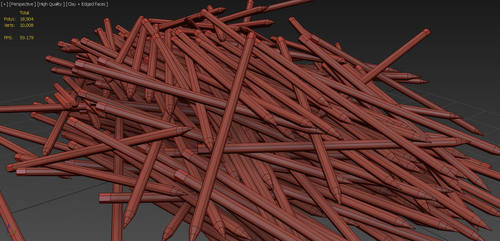 Pencils Falling Down Animations 3D model animated | CGTrader