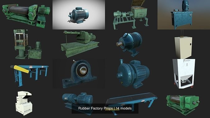 Rubber Factory Props 3D Model Collection | CGTrader