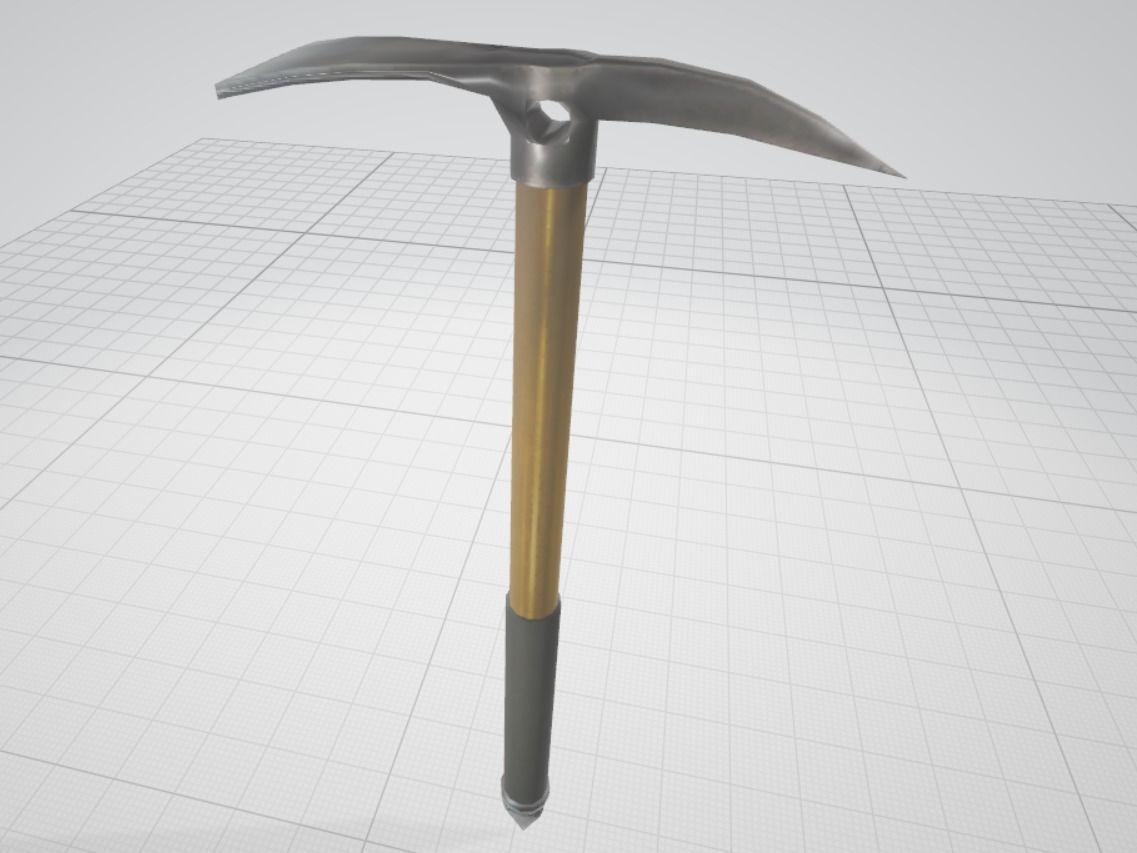 Low poly Pick Axe free 3D model | CGTrader