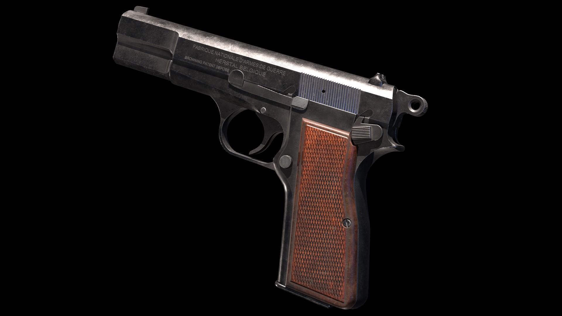 Browning Hi-Power 3D model | CGTrader