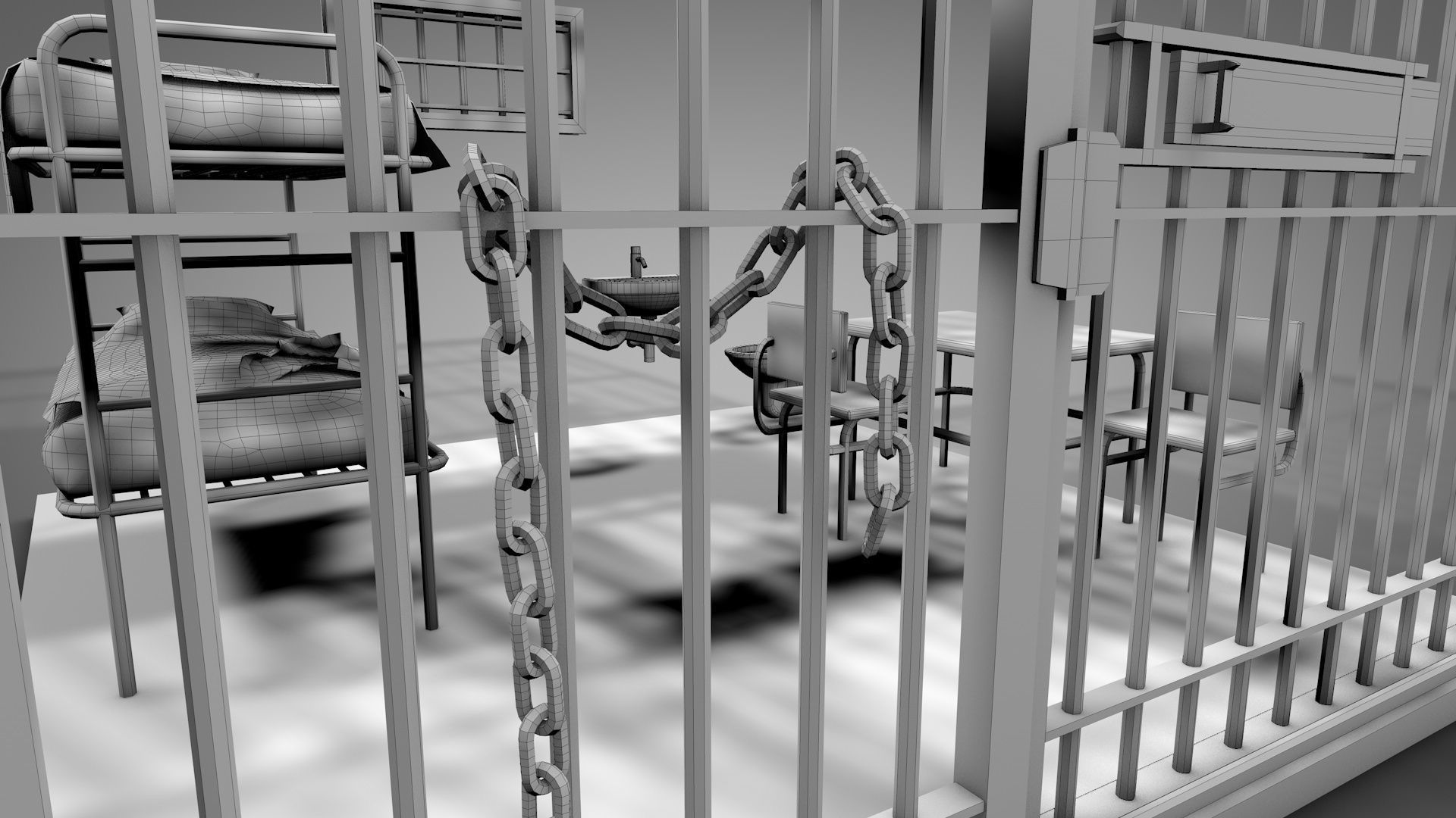 3D model Prison Jail Cell VR / AR / low-poly | CGTrader