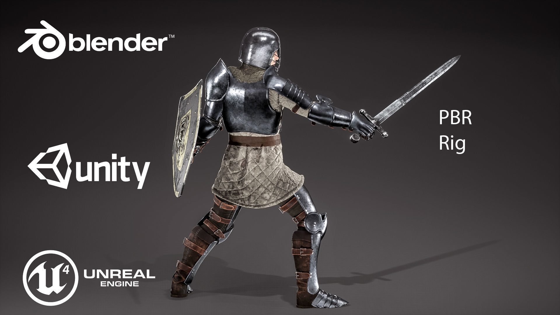 3D model Medieval knight VR / AR / low-poly | CGTrader