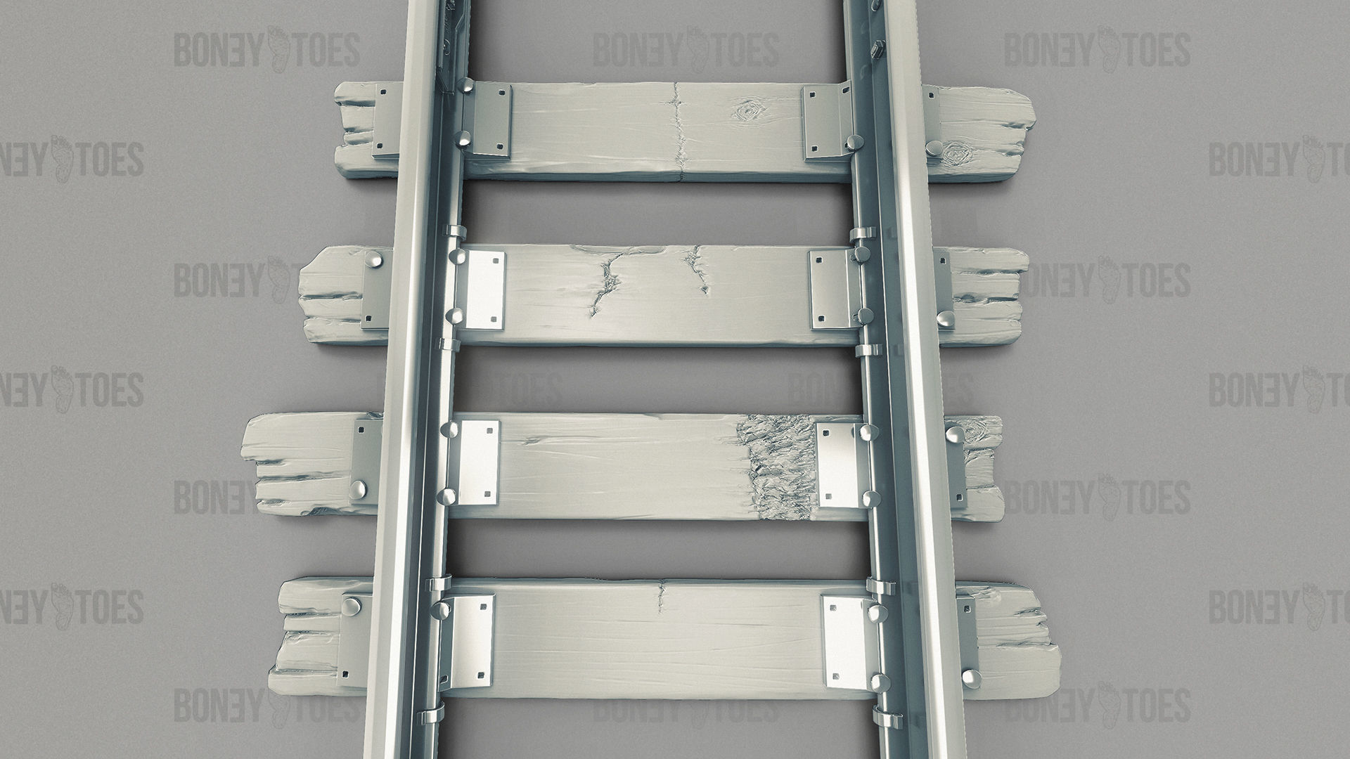 3d Train Railroad Tracks 3D model | CGTrader