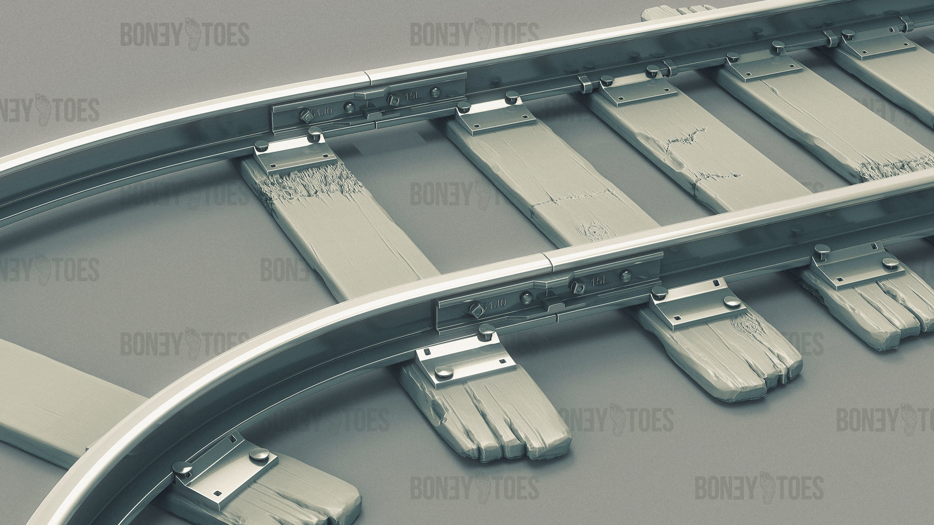 3d Train Railroad Tracks 3D model | CGTrader
