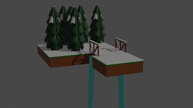 floating island lowpoly free VR / AR / low-poly 3D model | CGTrader