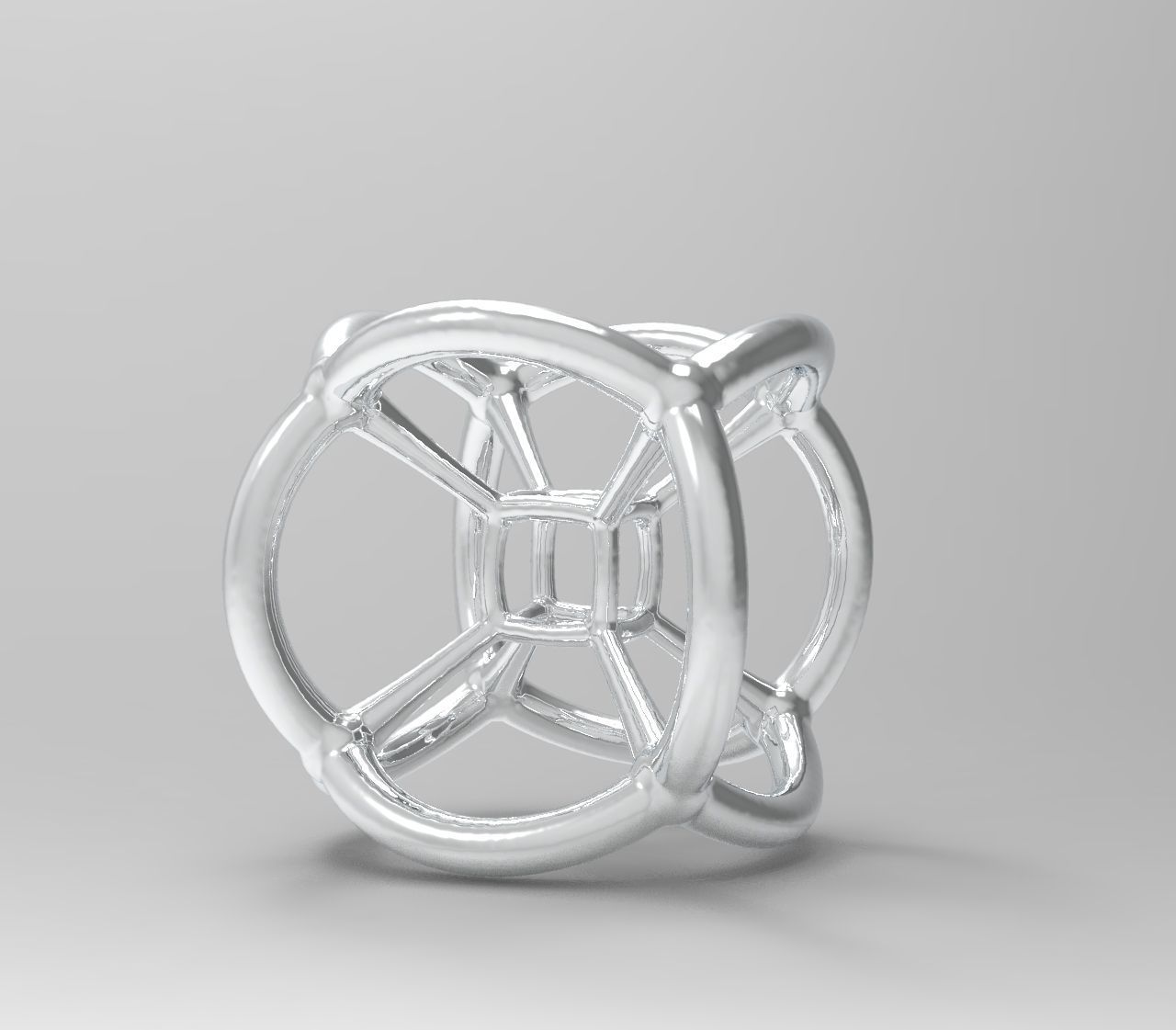 4d Tesseract Bead - Multidimensional Math Art Pendant 3D model 3D model ...