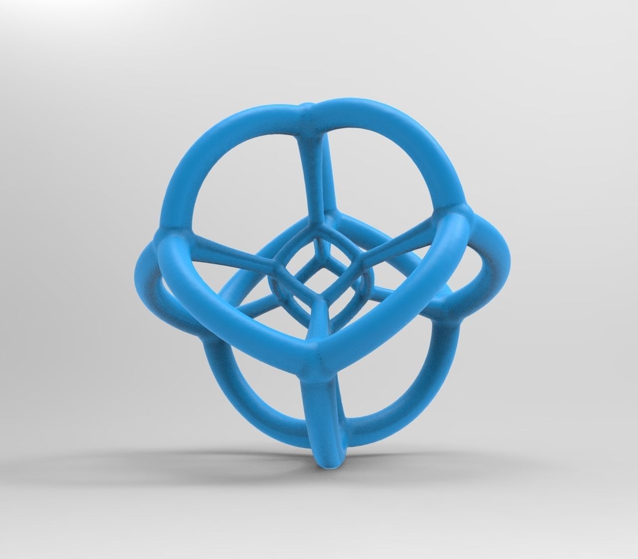 4d Tesseract Bead - Multidimensional Math Art Pendant 3D model 3D model ...