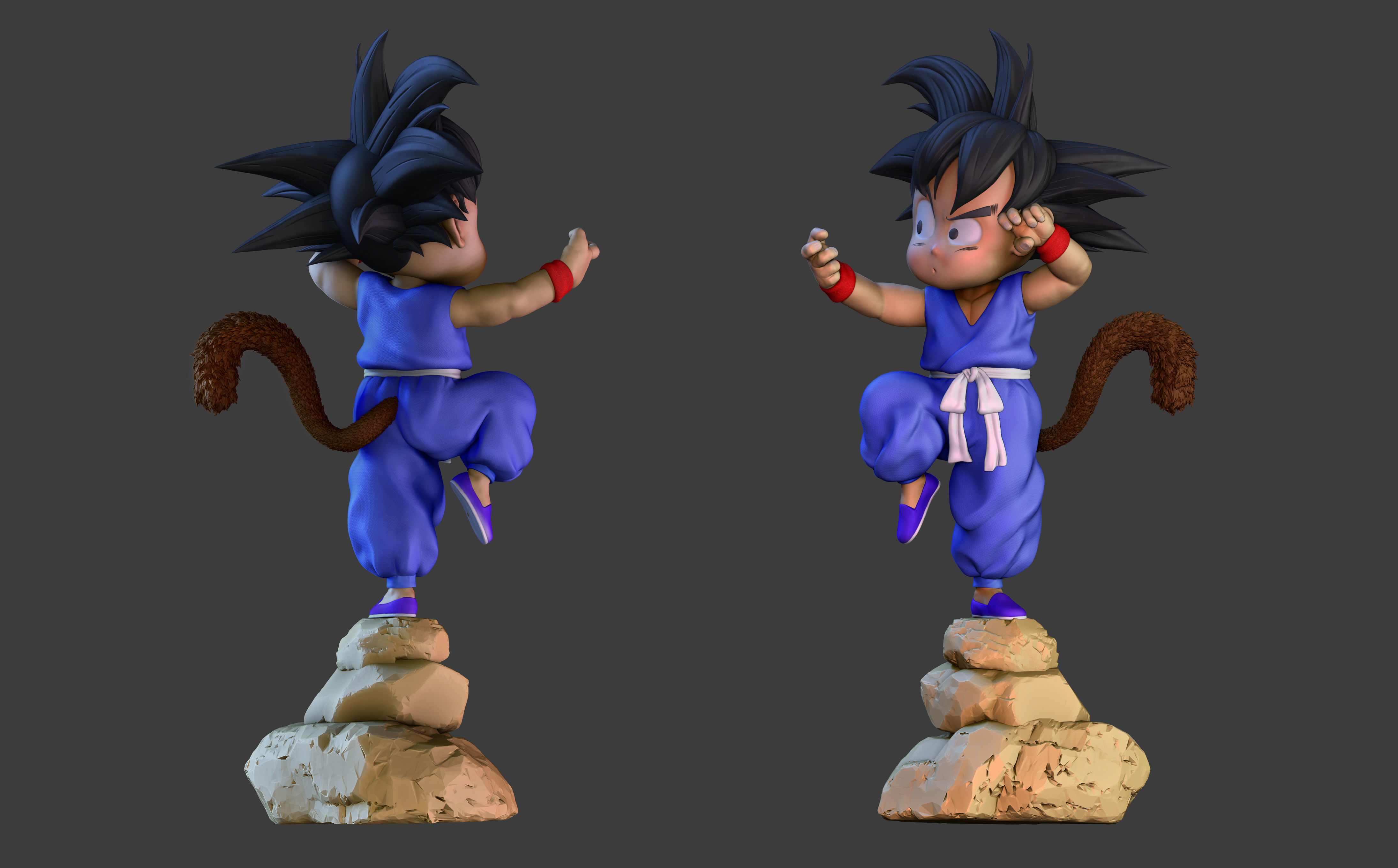 Shenlong and Son Goku 3D model 3D printable | CGTrader
