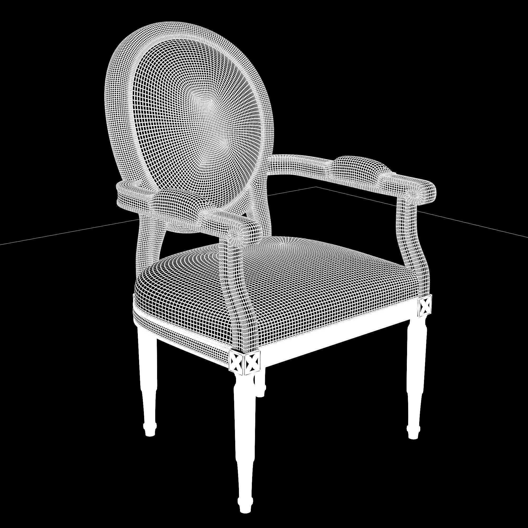 Louis XVI Classic Chair Render Ready Vray Corona 3D model | CGTrader
