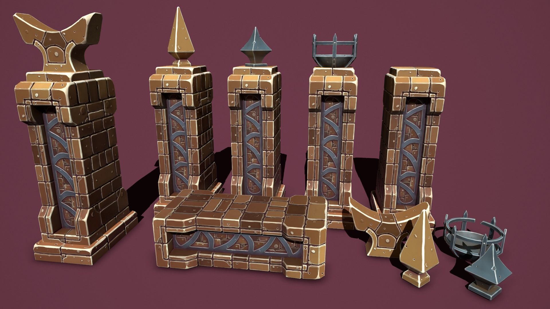 3D model Fantasy obelisk VR / AR / low-poly | CGTrader