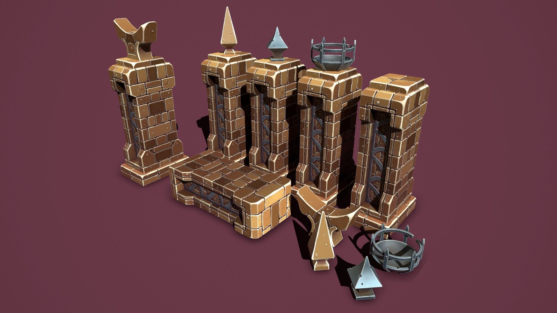 3D model Fantasy obelisk VR / AR / low-poly | CGTrader