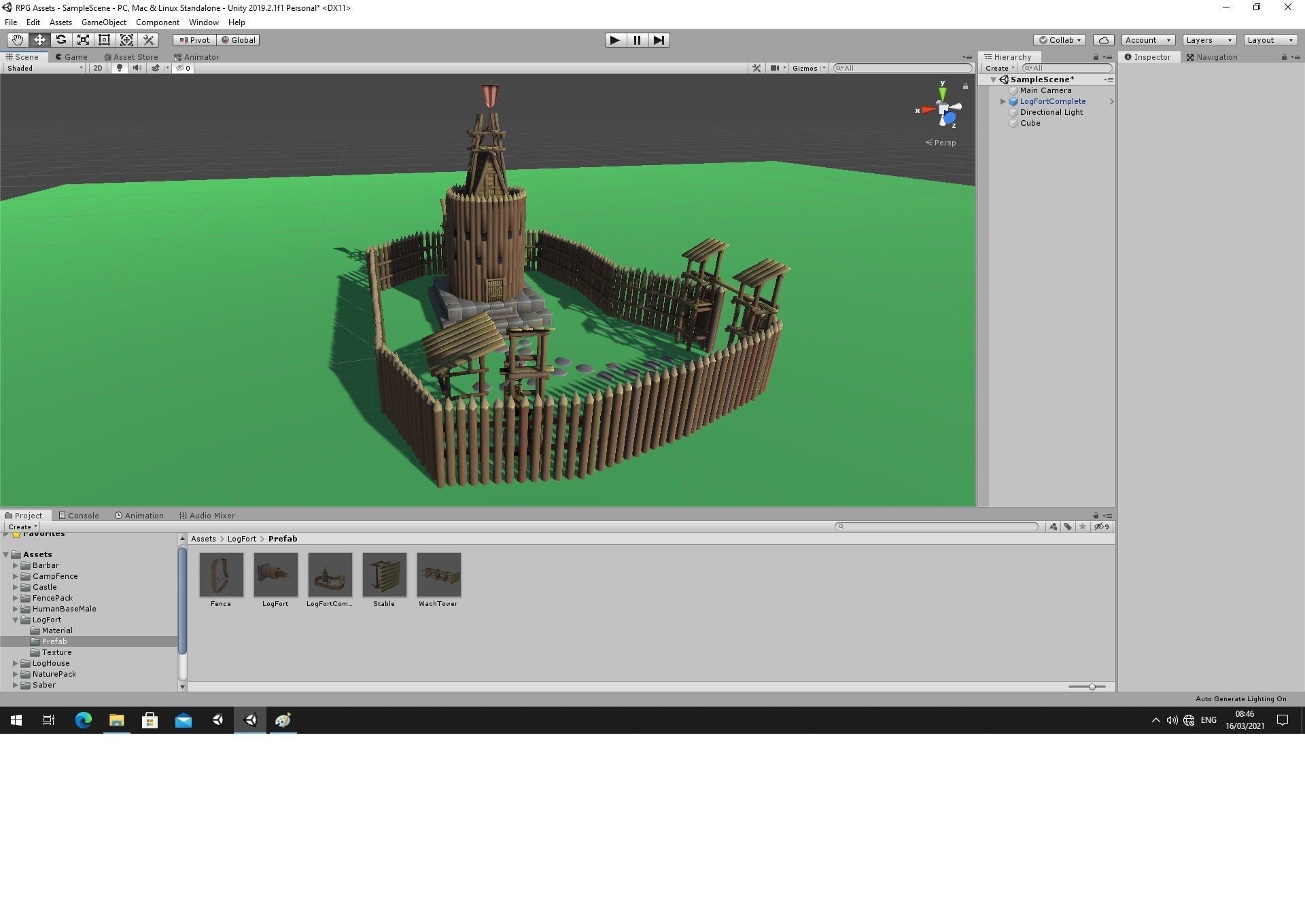 3D model Log Fort VR / AR / low-poly | CGTrader