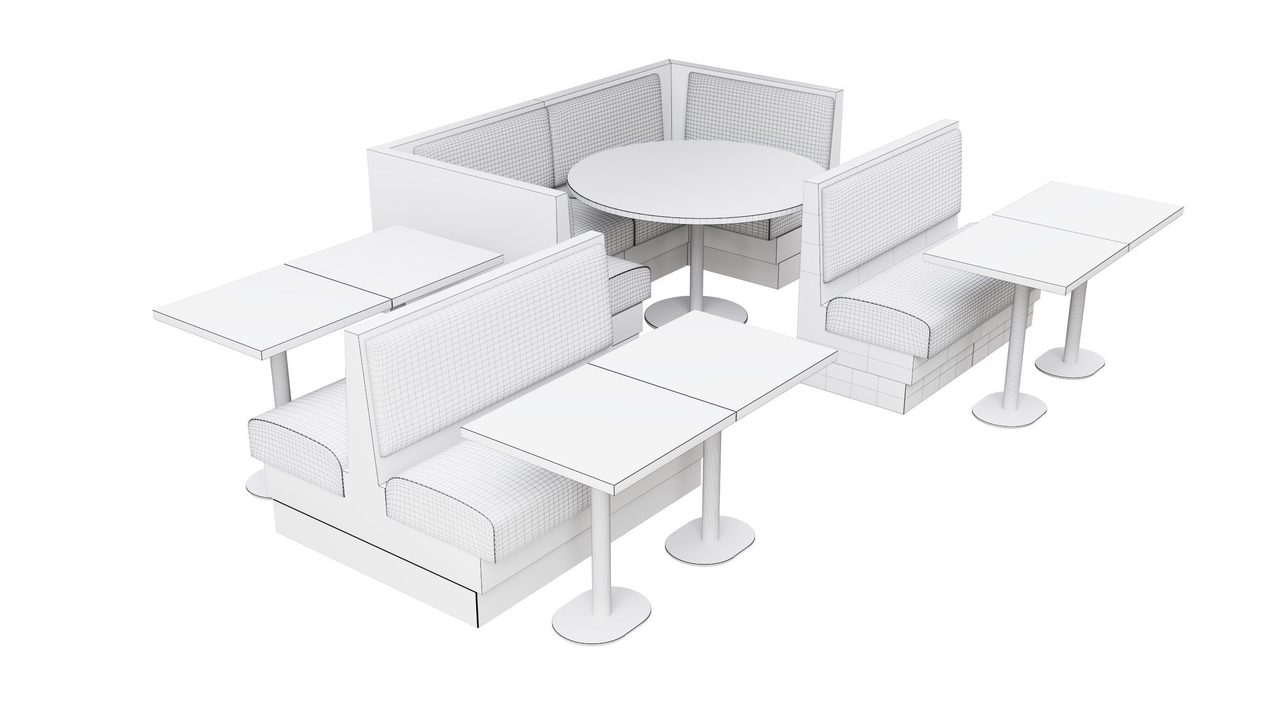 Restaurant Bench 3D model | CGTrader