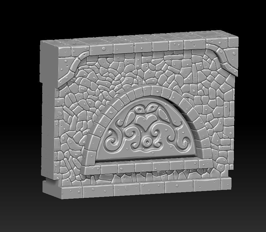 Fantasy wall 2 3d print 3D model 3D printable | CGTrader