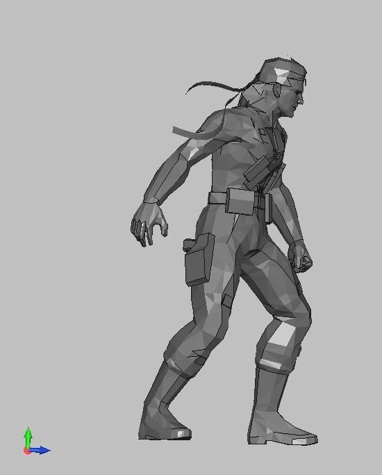 Solid snake 3D model 3D printable | CGTrader