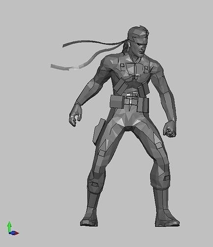 Solid snake 3D model 3D printable | CGTrader