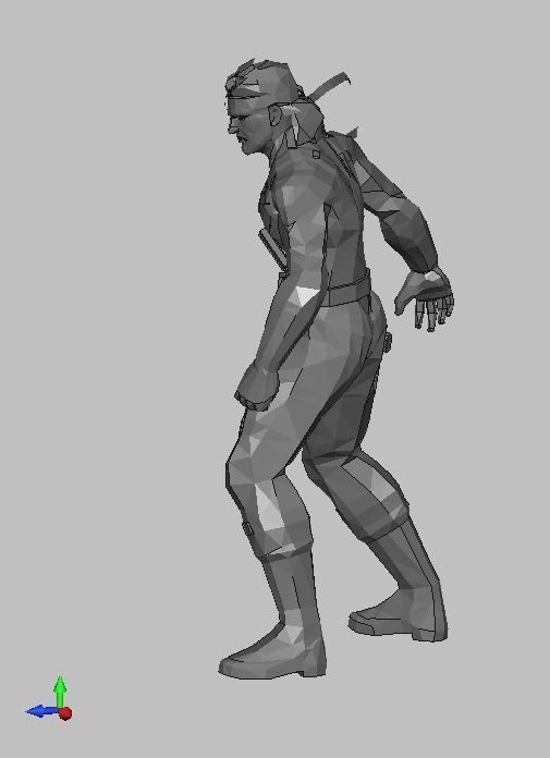 Solid snake 3D model 3D printable | CGTrader