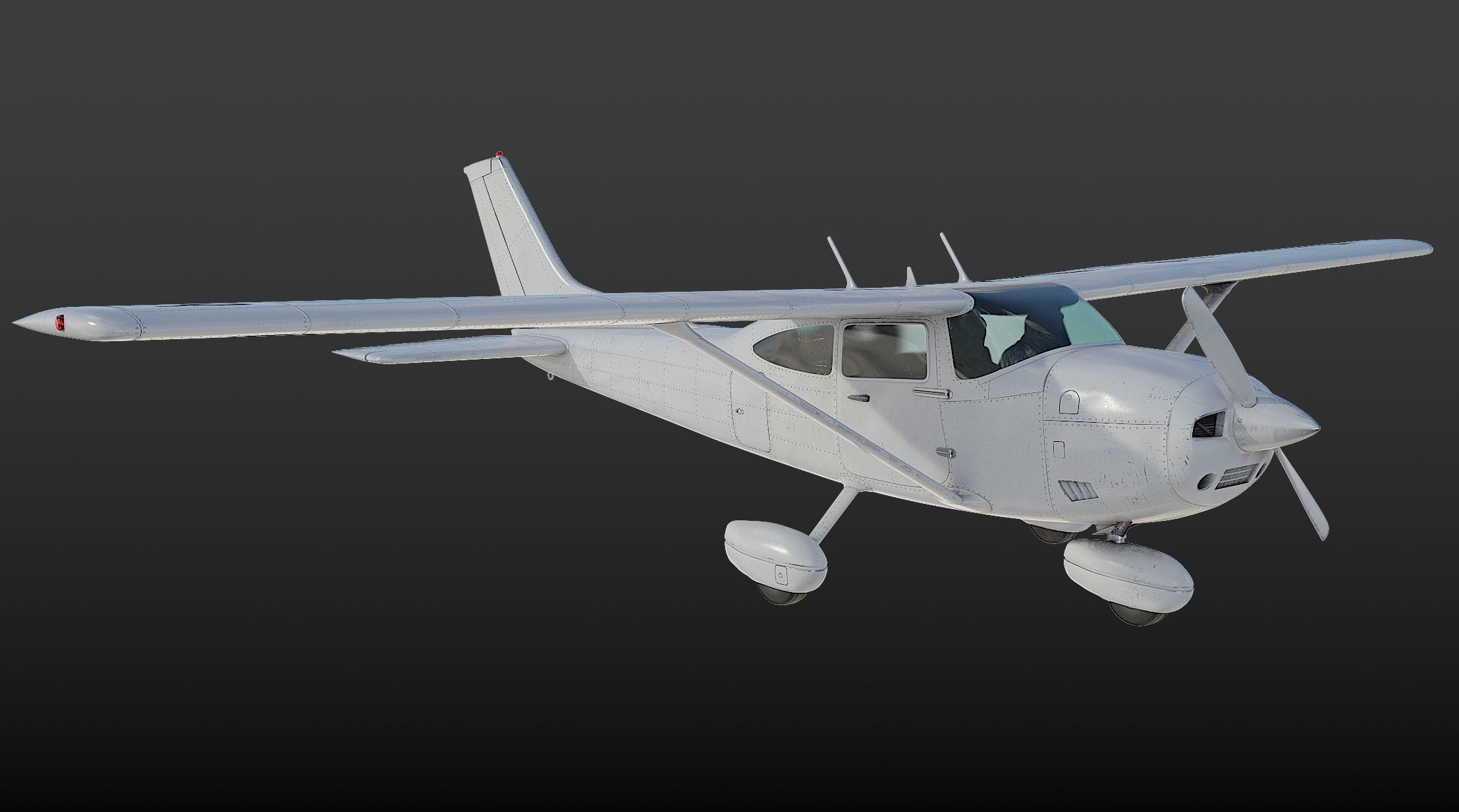 3D model Ultralight Airplane Cessna 182 Skylane VR / AR / low-poly ...