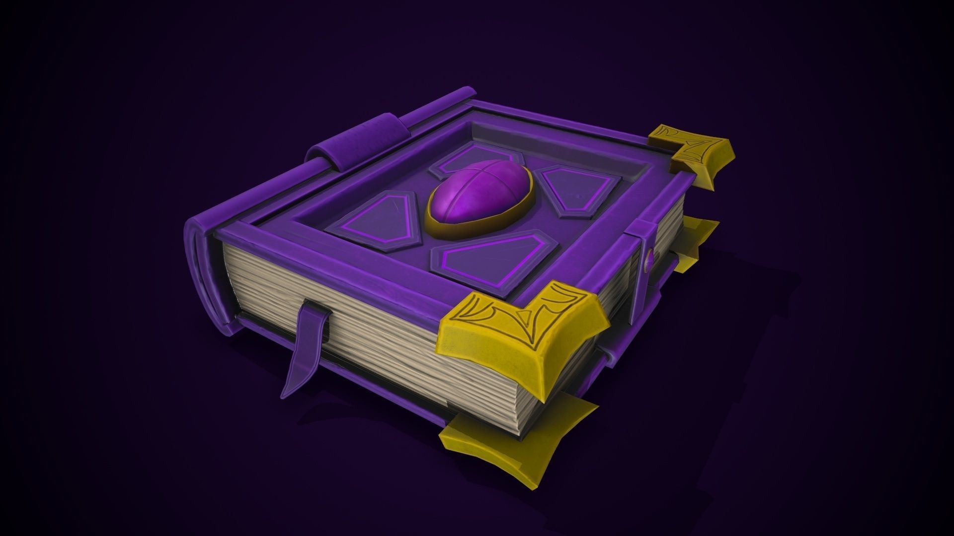 3D model Stylized magic book VR / AR / low-poly | CGTrader