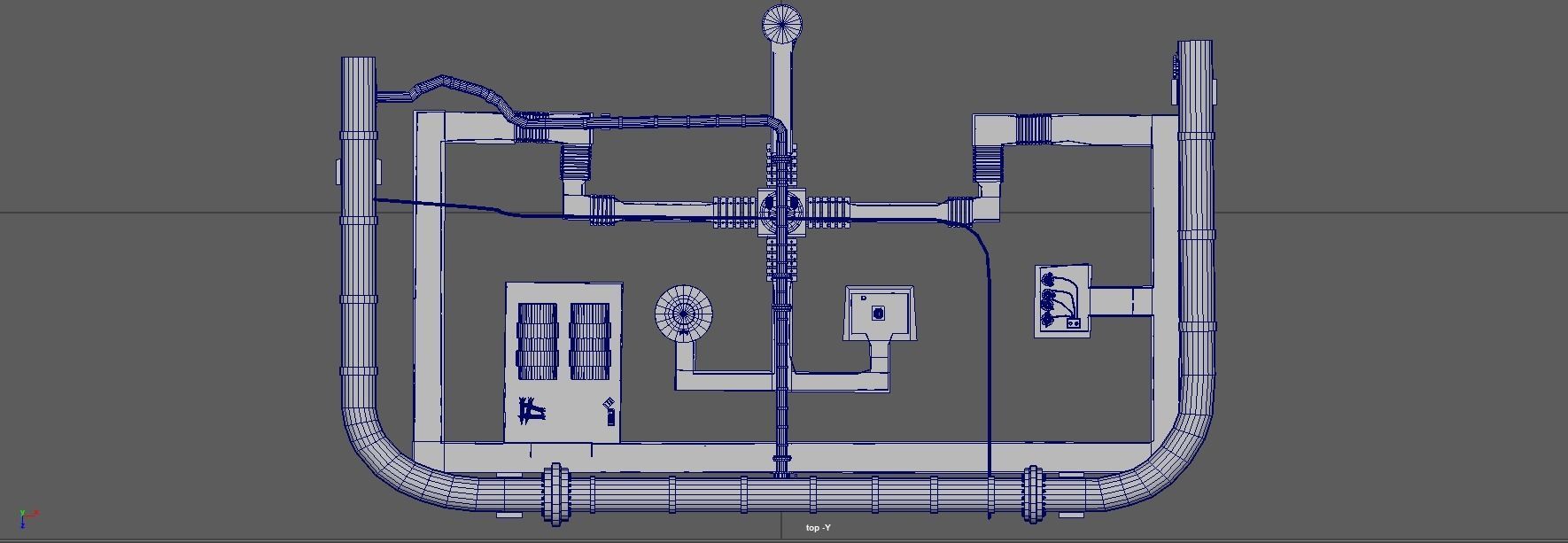 Sci-Fi Cosmic Station Spaceship Landing Base Facility 3D model | CGTrader