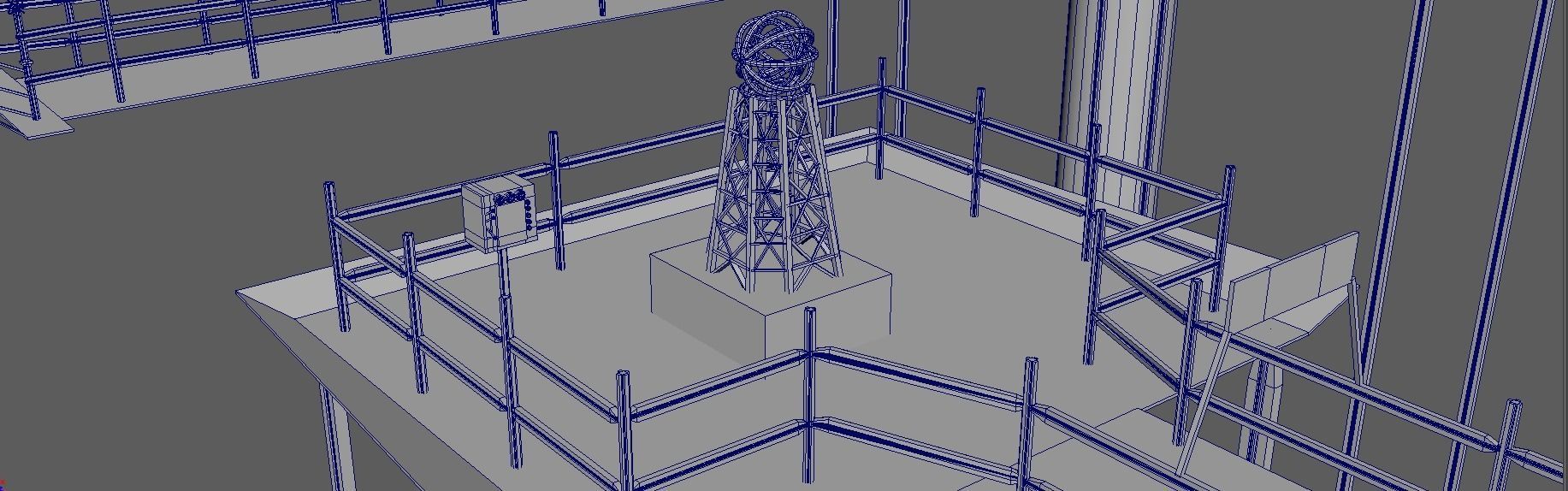 Sci-Fi Cosmic Station Spaceship Landing Base Facility 3D model | CGTrader