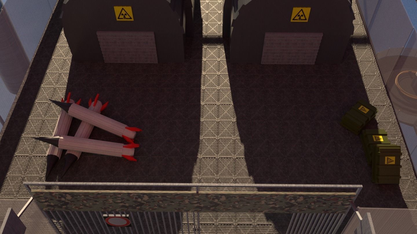 Sci-Fi Cosmic Station Spaceship Landing Base Facility 3D model | CGTrader