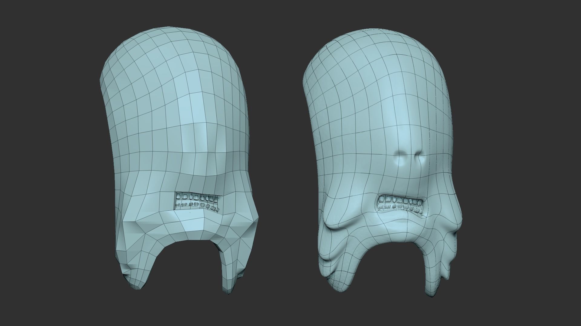 3D model The Pale Man Mask - Creepy Terror Character Costume VR / AR ...