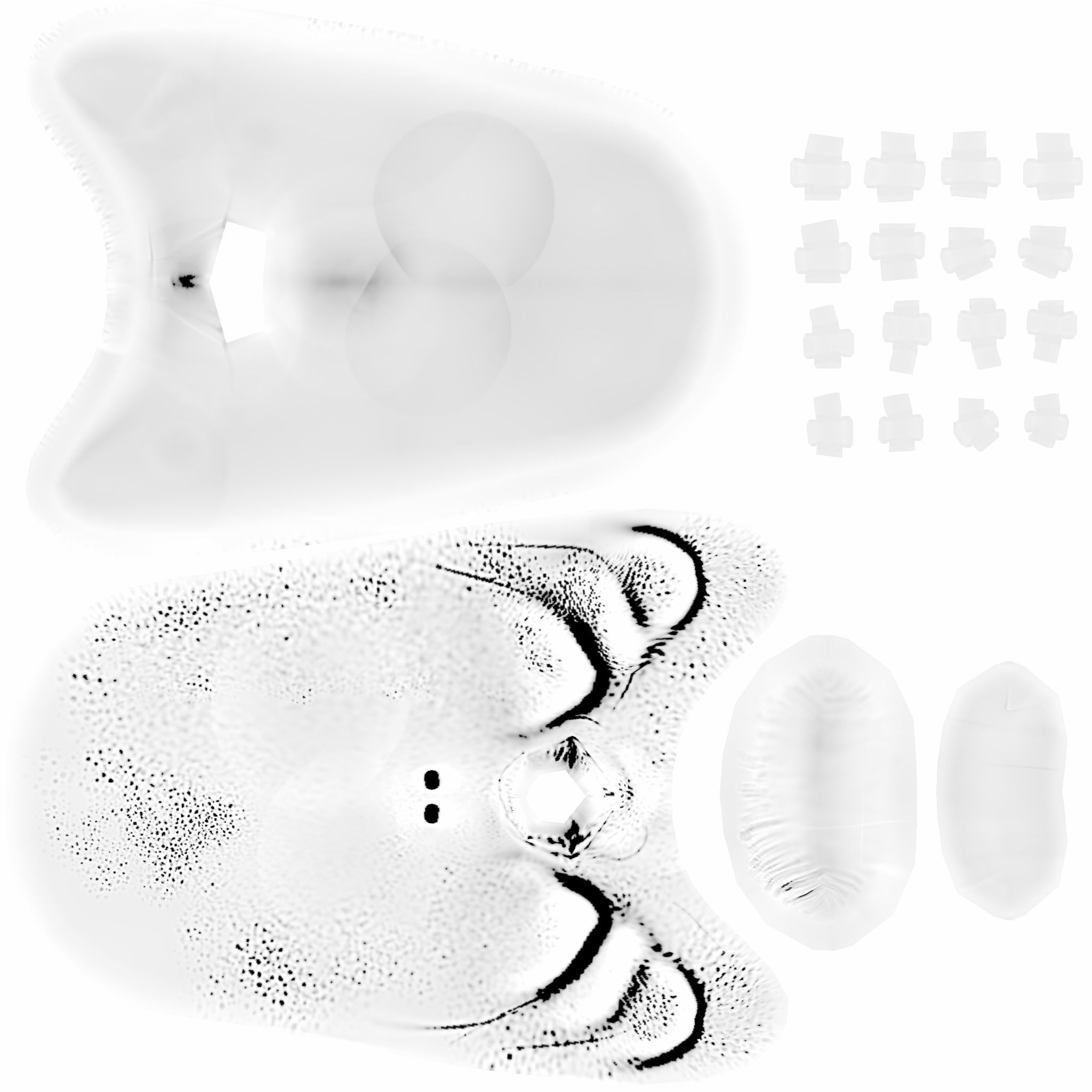 3D model The Pale Man Mask - Creepy Terror Character Costume VR / AR ...