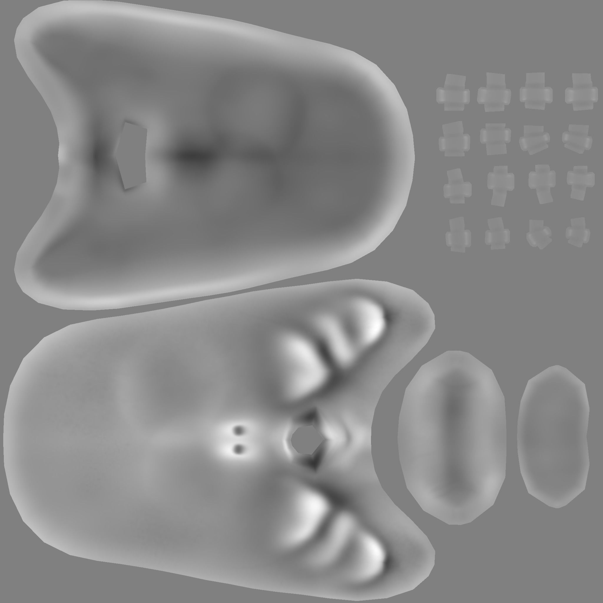 3D model The Pale Man Mask - Creepy Terror Character Costume VR / AR ...