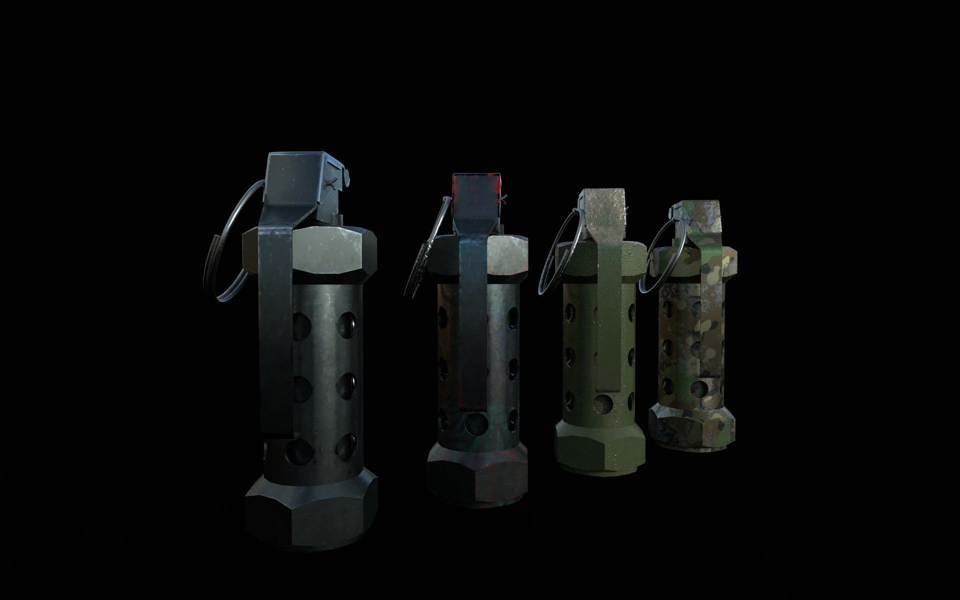 3D model Stun grenade flashbang VR / AR / low-poly | CGTrader