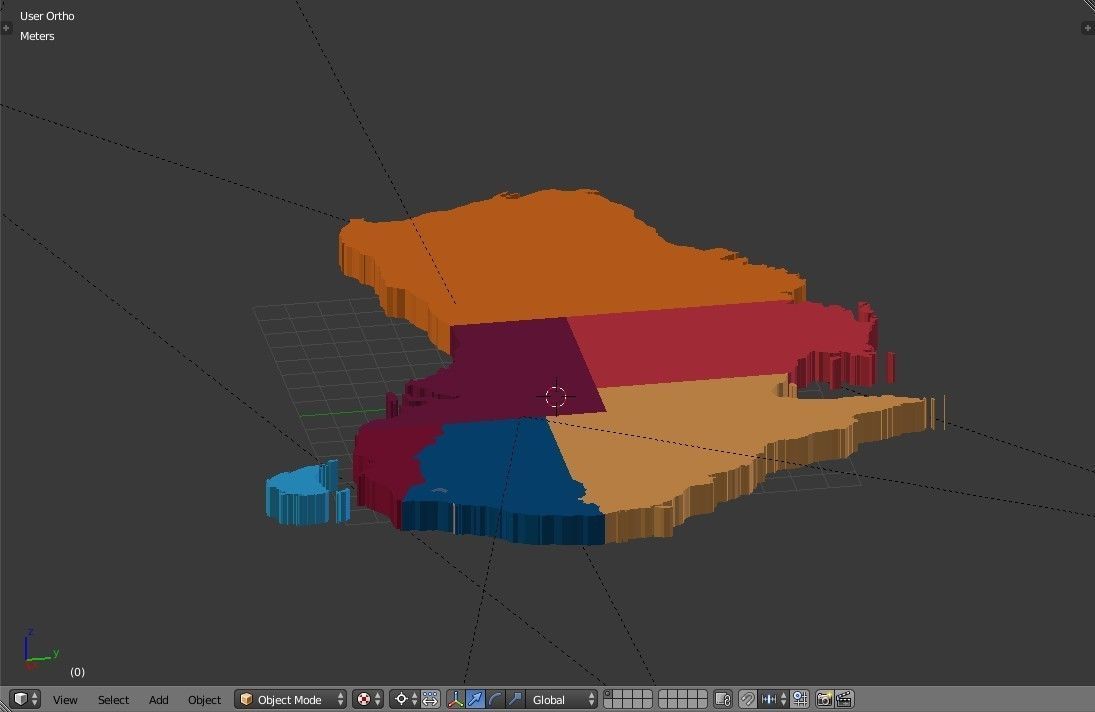 3D model Australia 3D Map with states VR / AR / low-poly | CGTrader