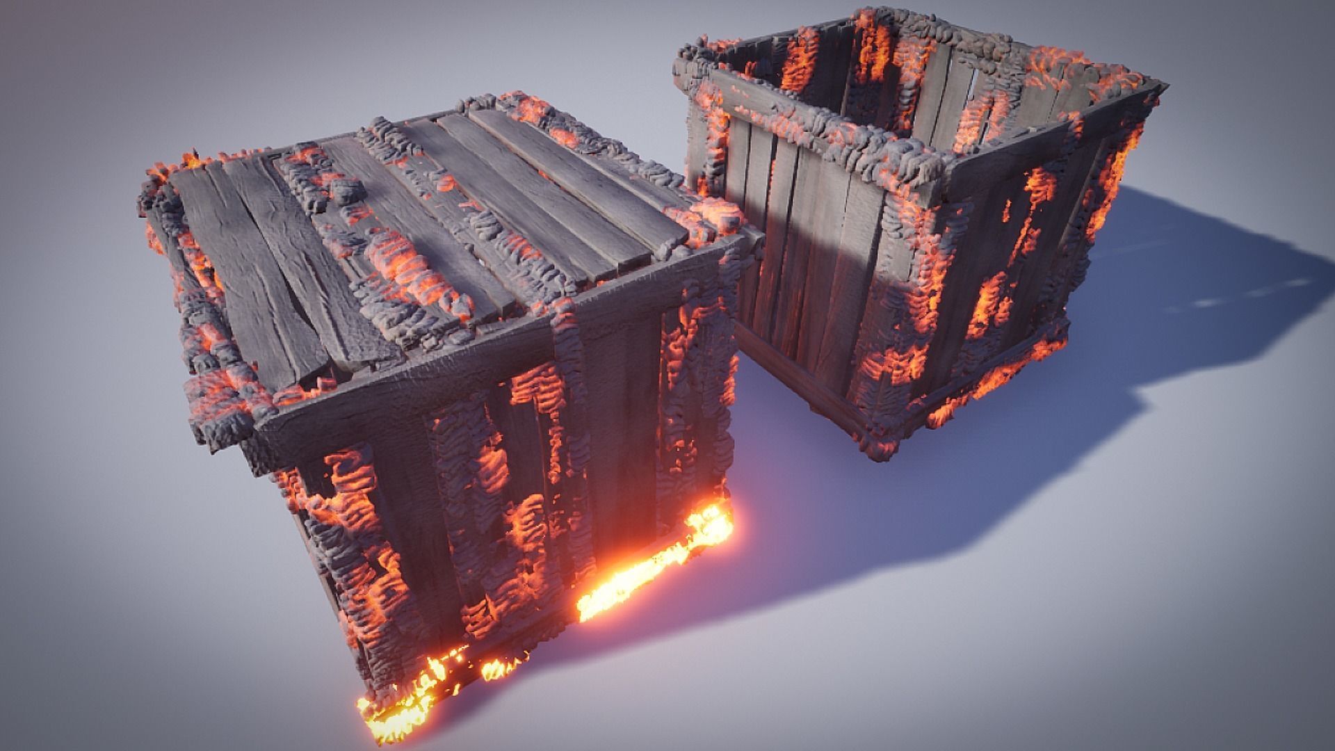 Burning Wood Animated 26 Pack Unreal Engine 3D model animated | CGTrader