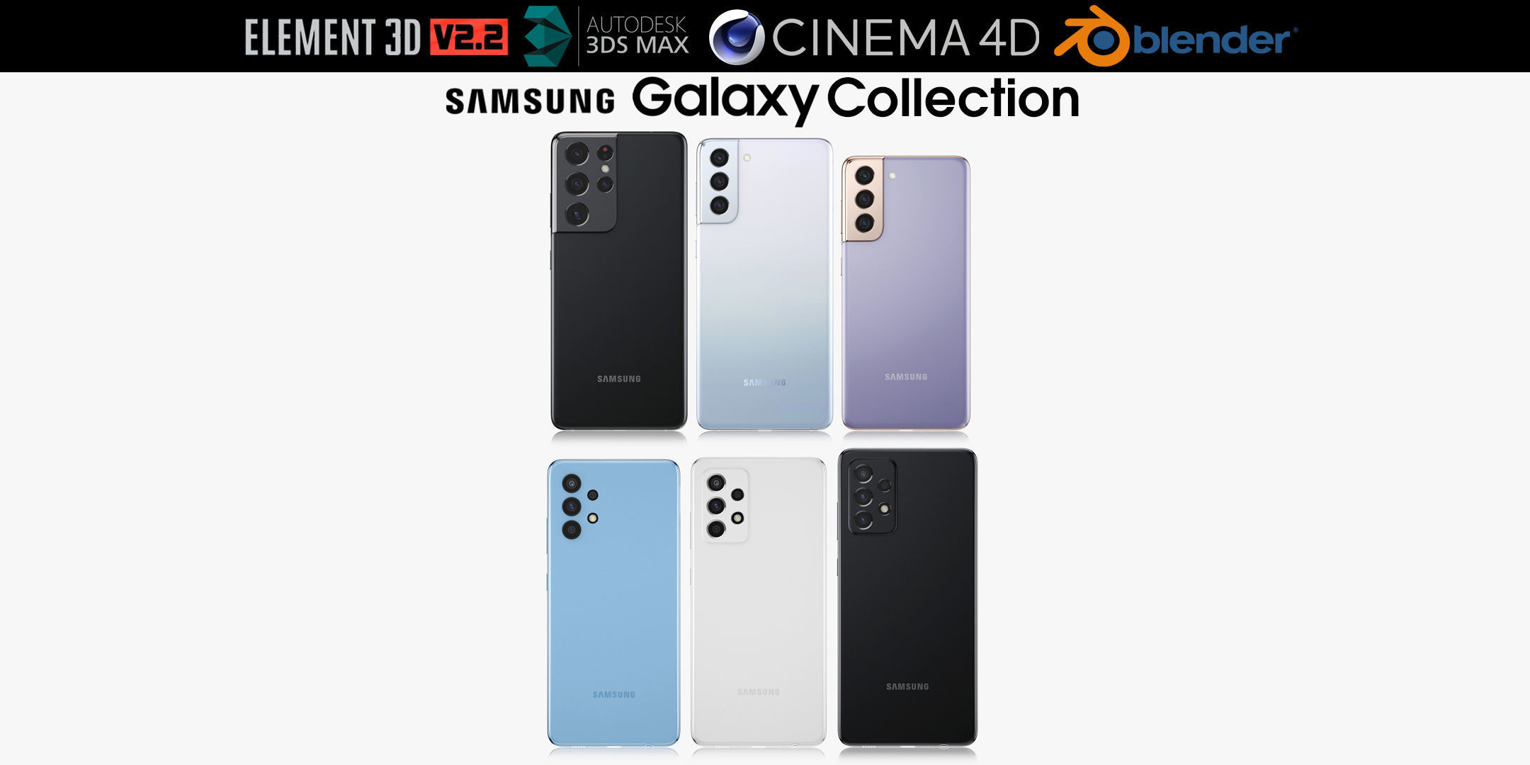 Samsung Galaxy Collection v2 3D model | CGTrader