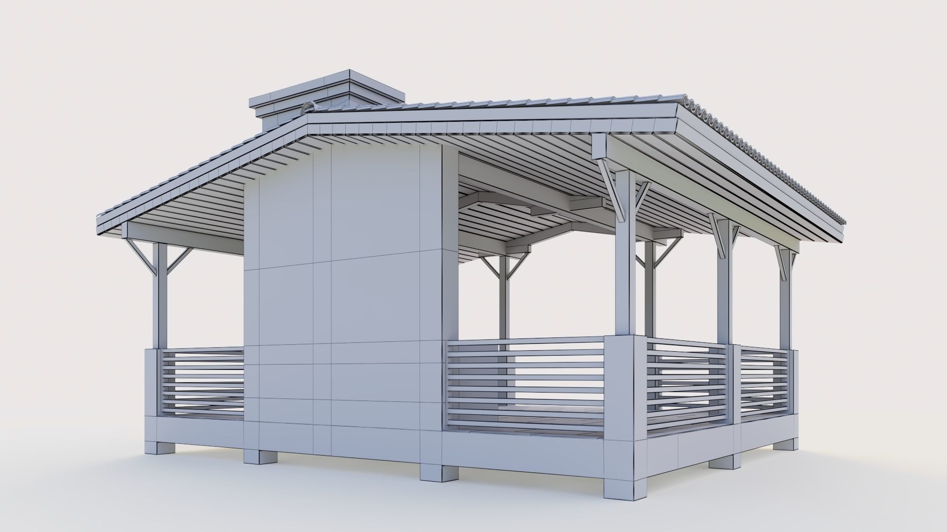 Big gazebo 3D model | CGTrader