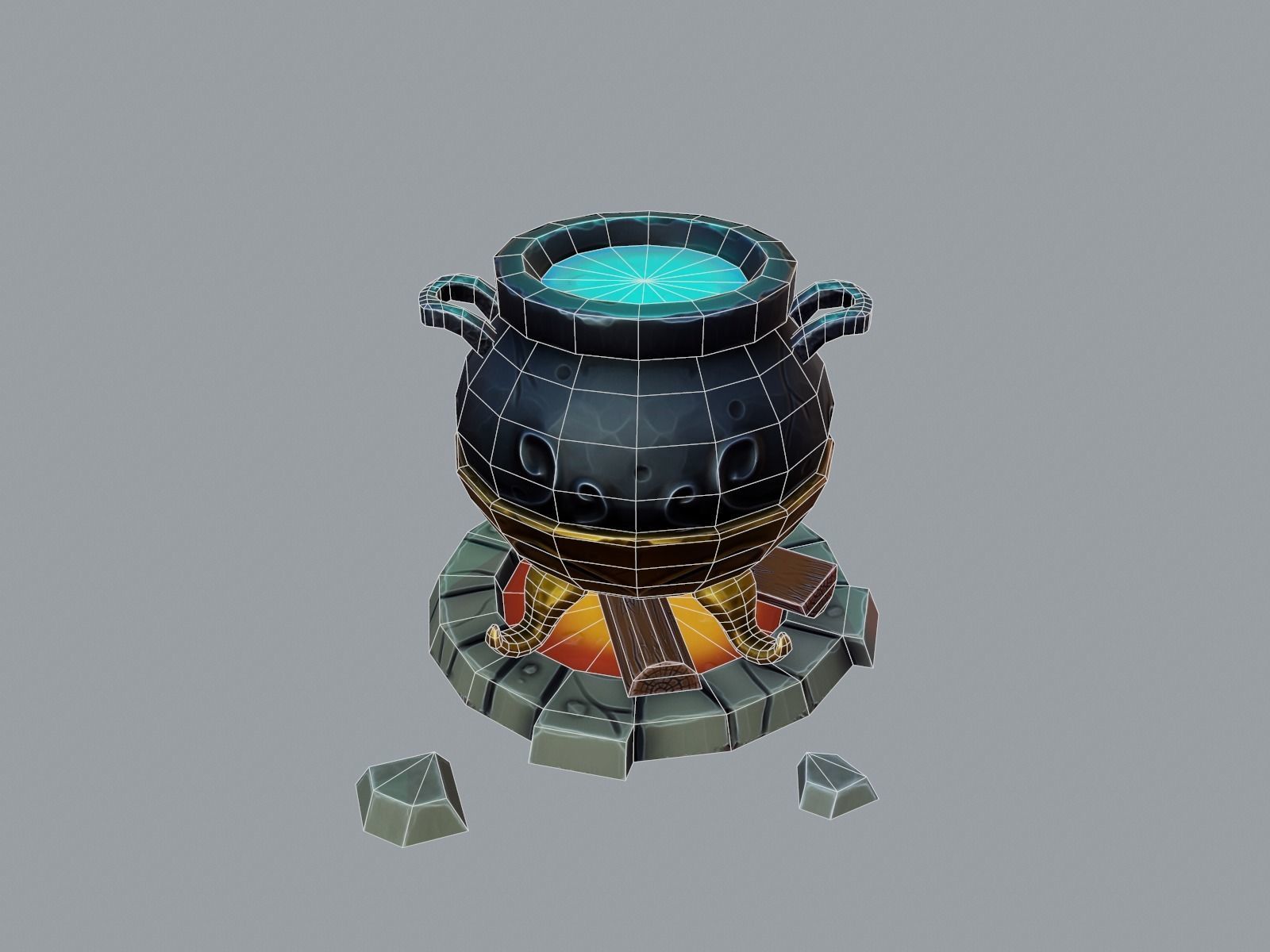 3D model Stylized Cauldron VR / AR / low-poly | CGTrader