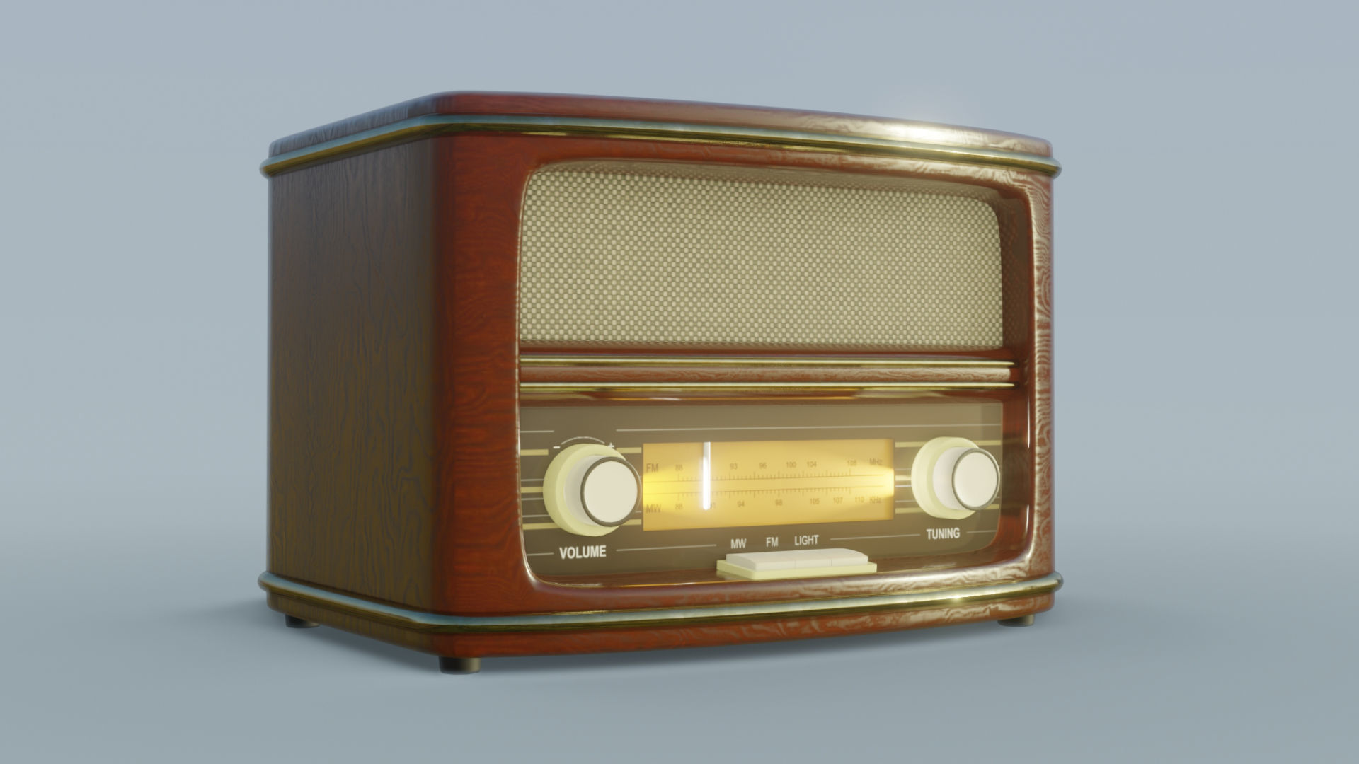 3D model The Old Radio VR / AR / low-poly | CGTrader