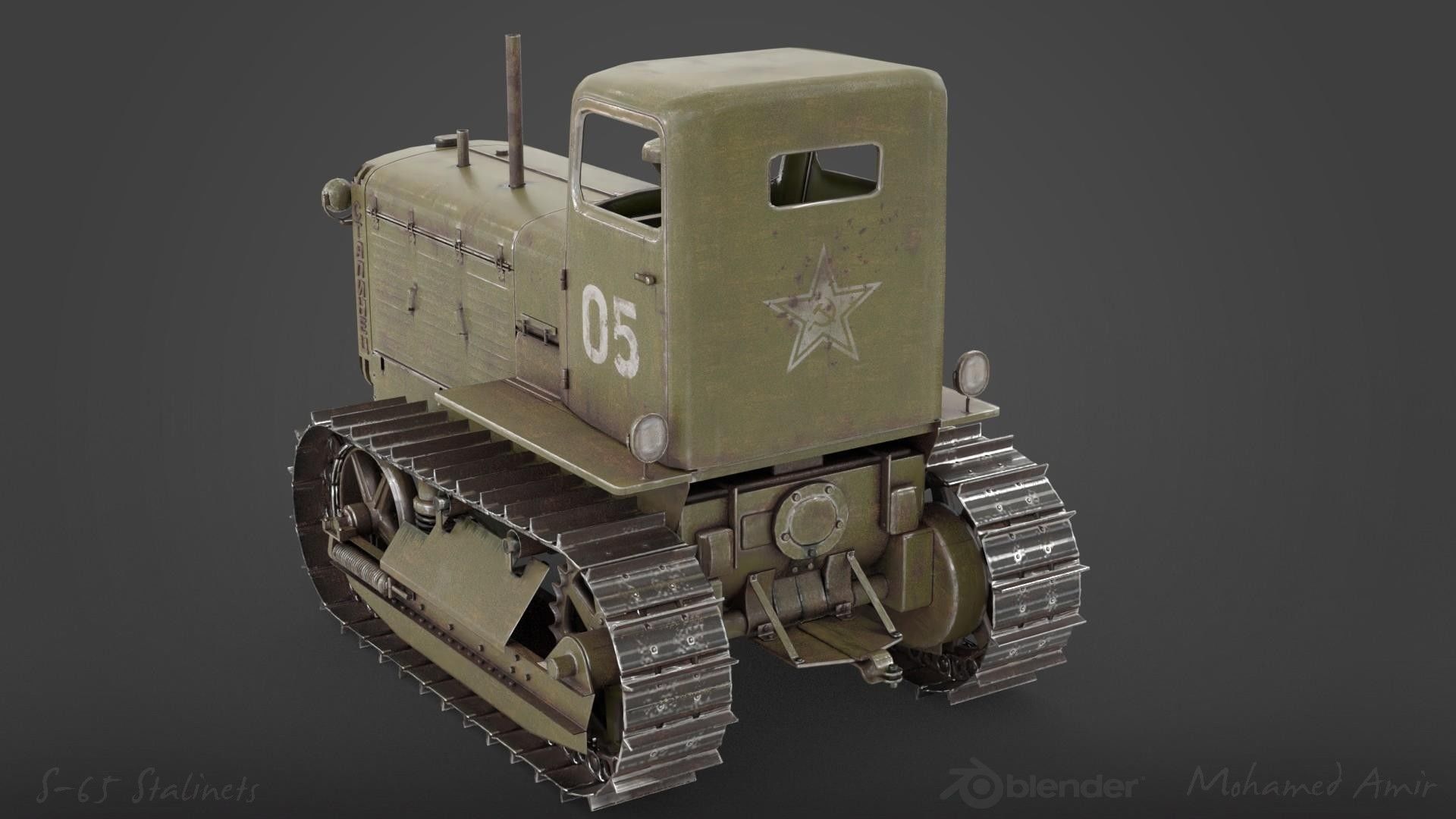 S-65 Stalinets tractor 3D model | CGTrader