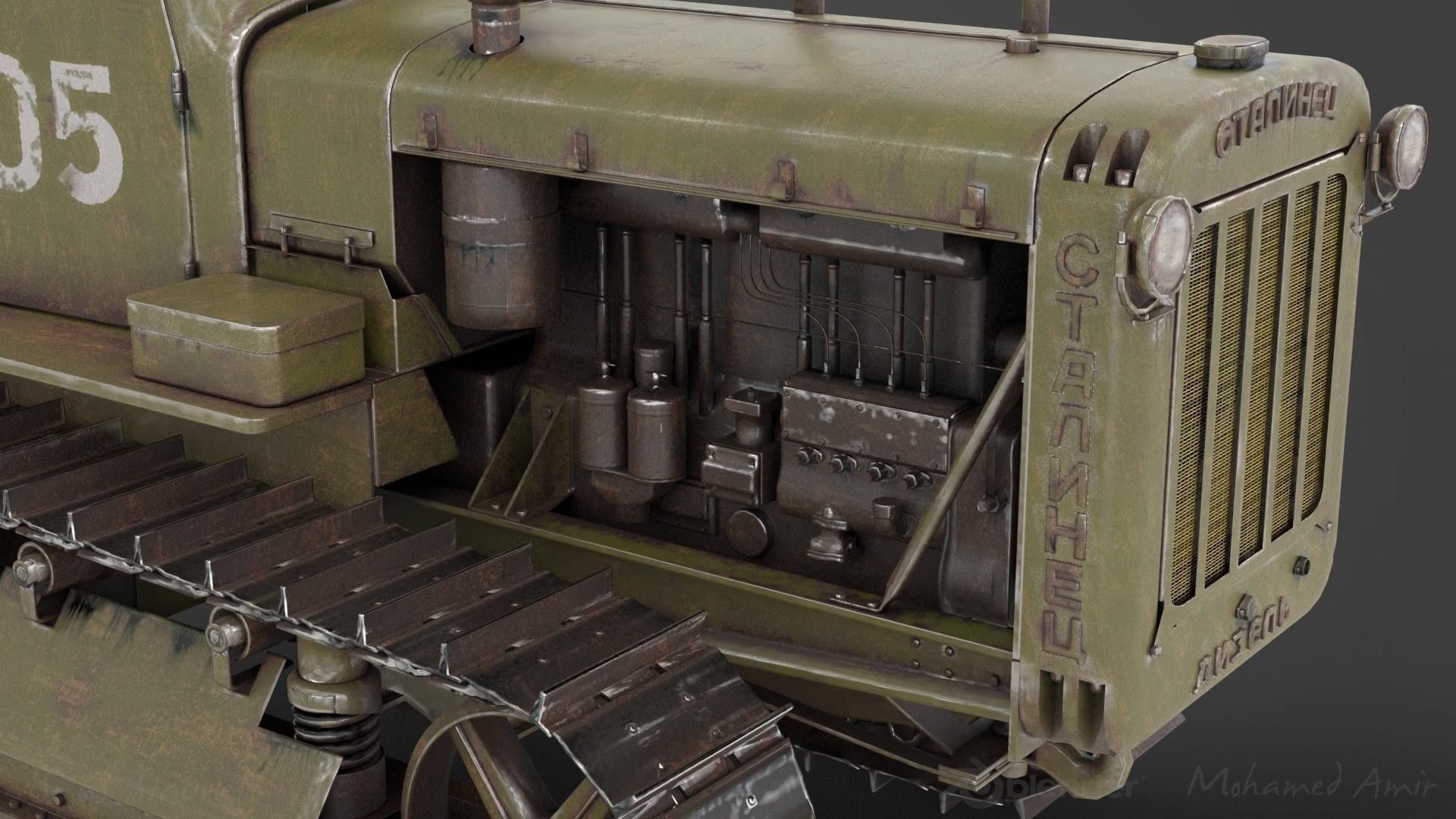 S-65 Stalinets tractor 3D model | CGTrader