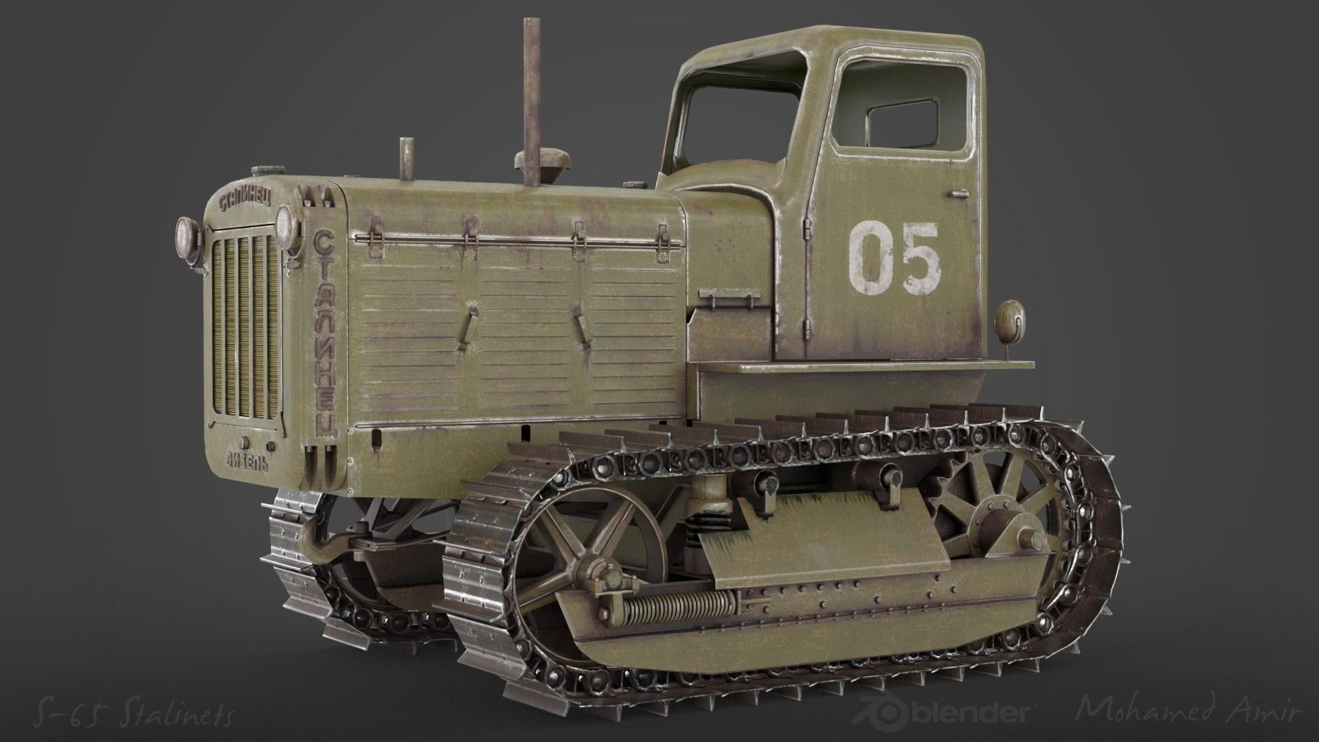 S-65 Stalinets tractor 3D model | CGTrader