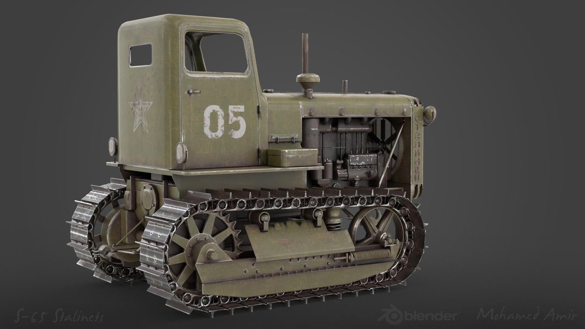 S-65 Stalinets tractor 3D model | CGTrader