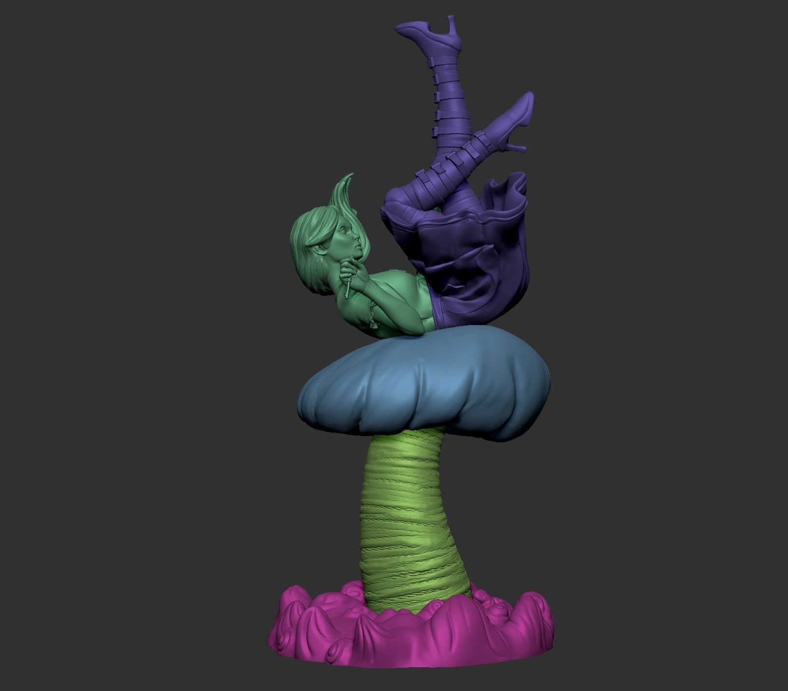 Alice Falling 3D model 3D printable | CGTrader