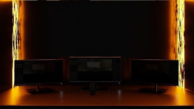 microphone - screens - lava lamps free VR / AR / low-poly 3D model ...