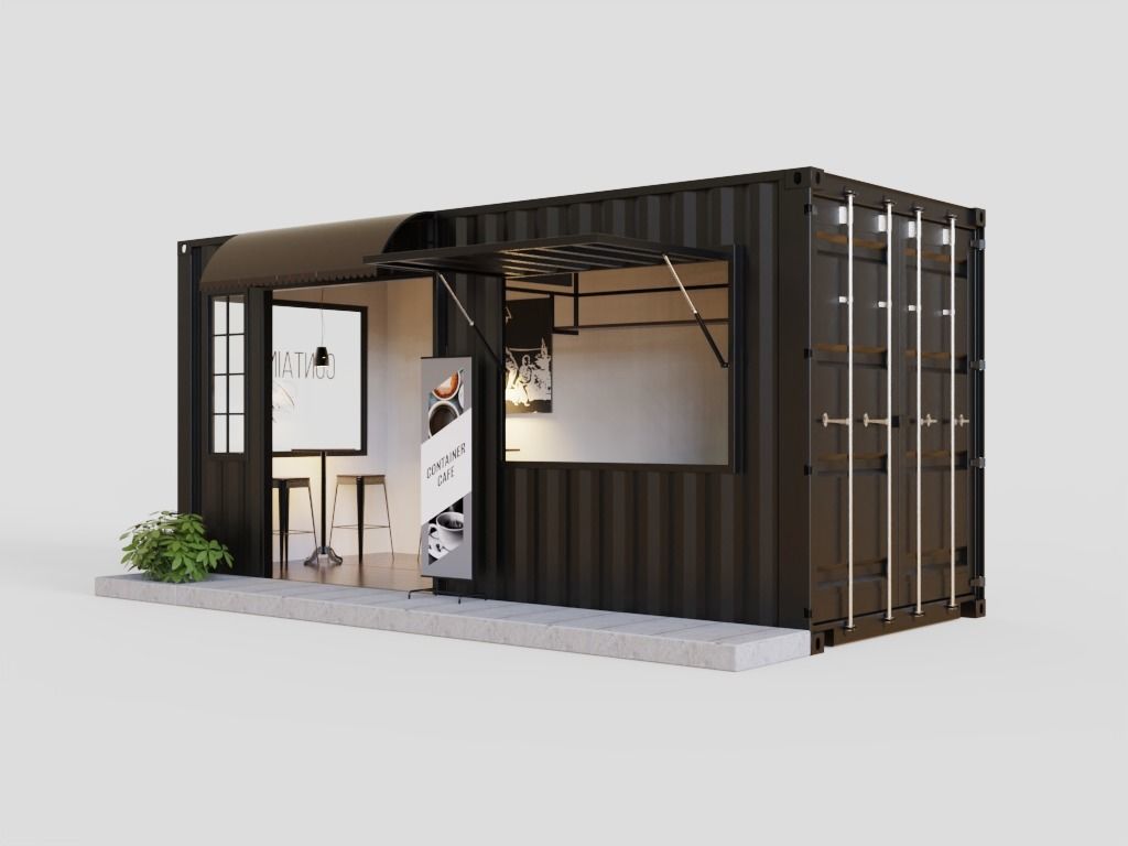 Container Cafe 2 3D model | CGTrader