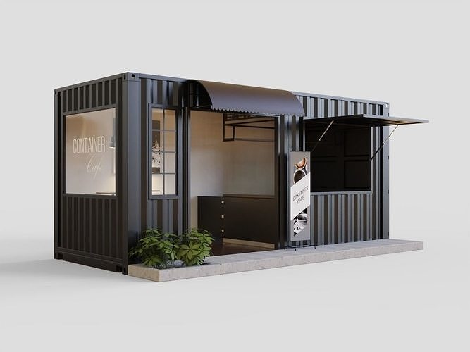 Container Cafe 2 3D model | CGTrader