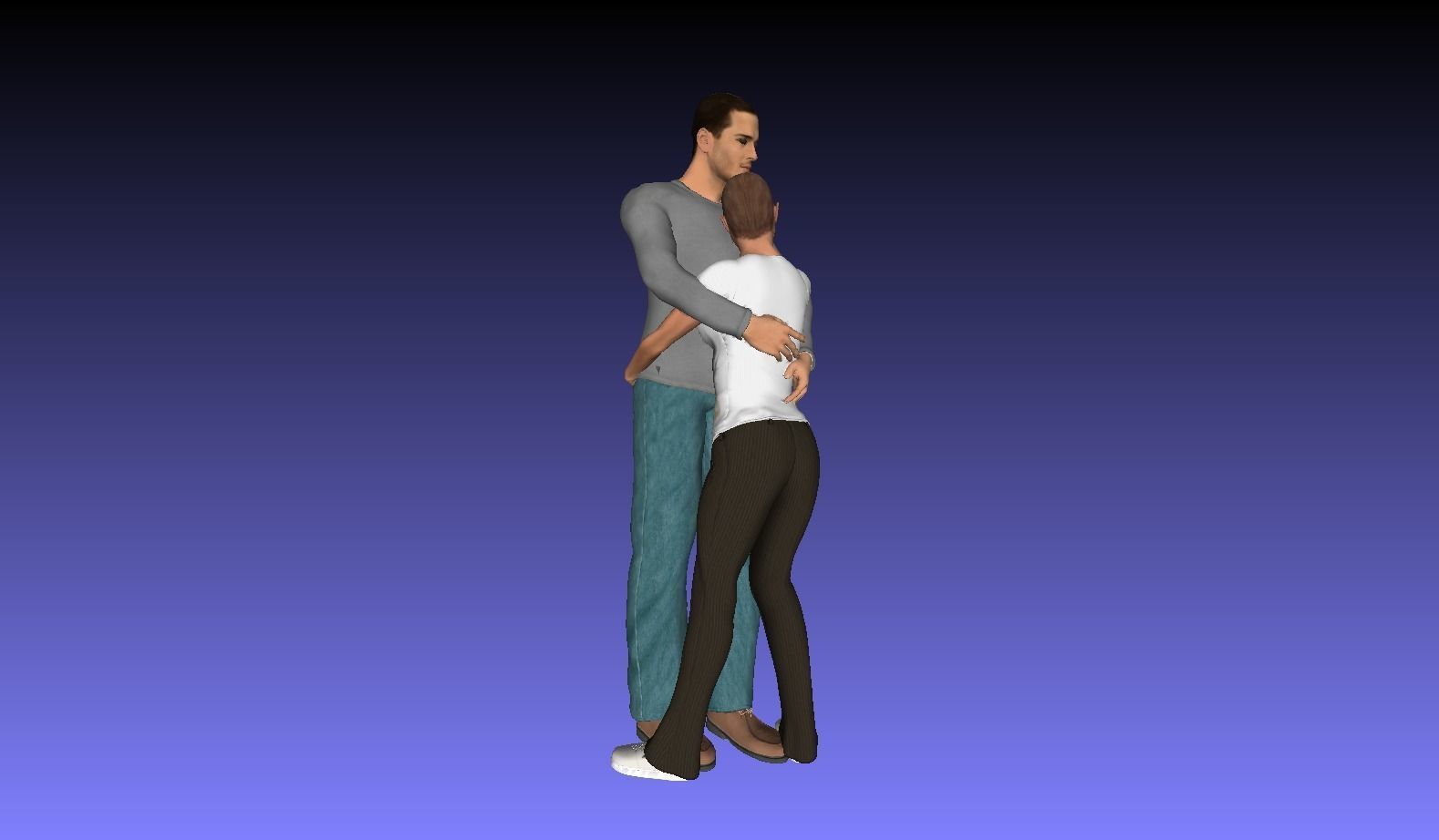 Printle Couple Hugging 3D model | CGTrader