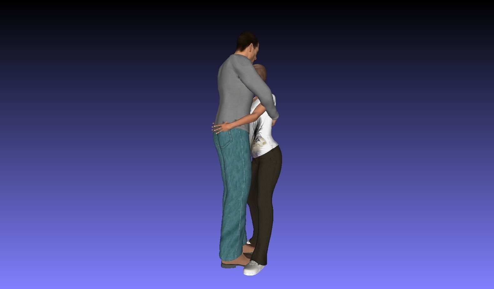 Printle Couple Hugging 3D model | CGTrader