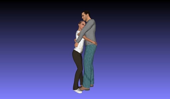 Printle Couple Hugging 3D model | CGTrader