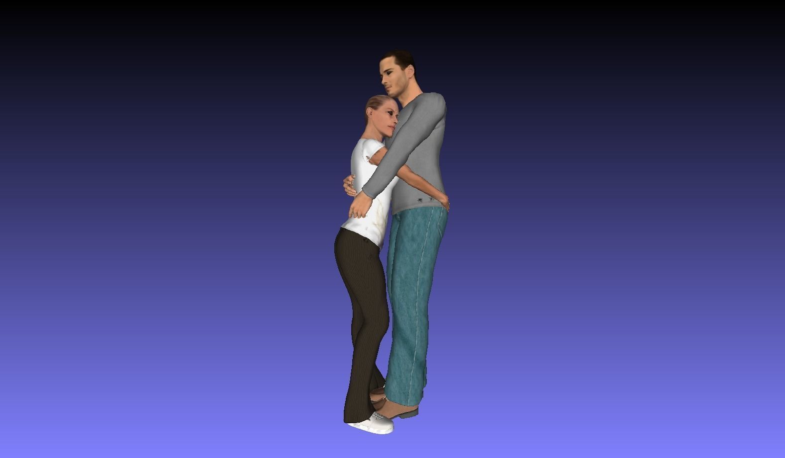 Printle Couple Hugging 3D model | CGTrader