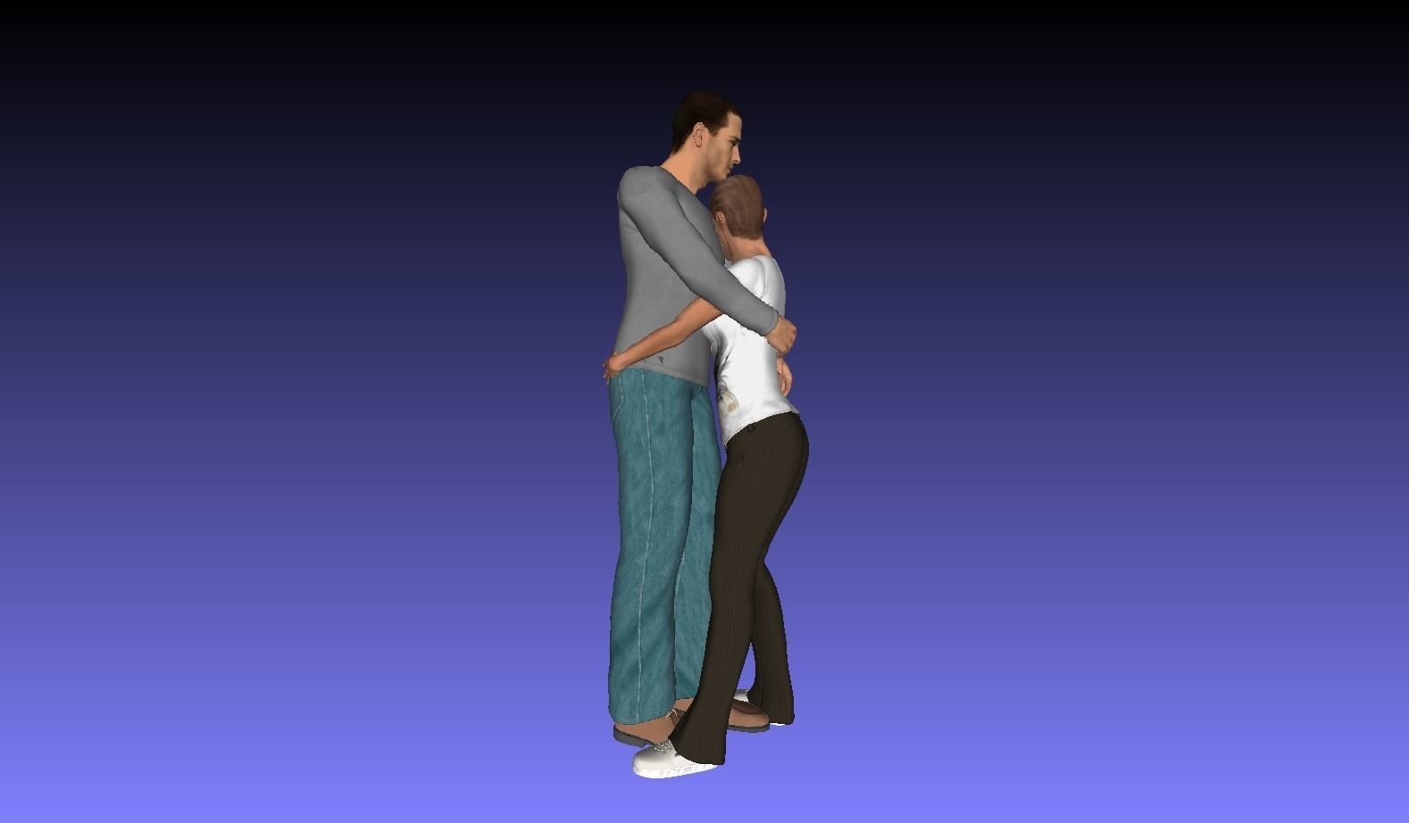 Printle Couple Hugging 3D model | CGTrader