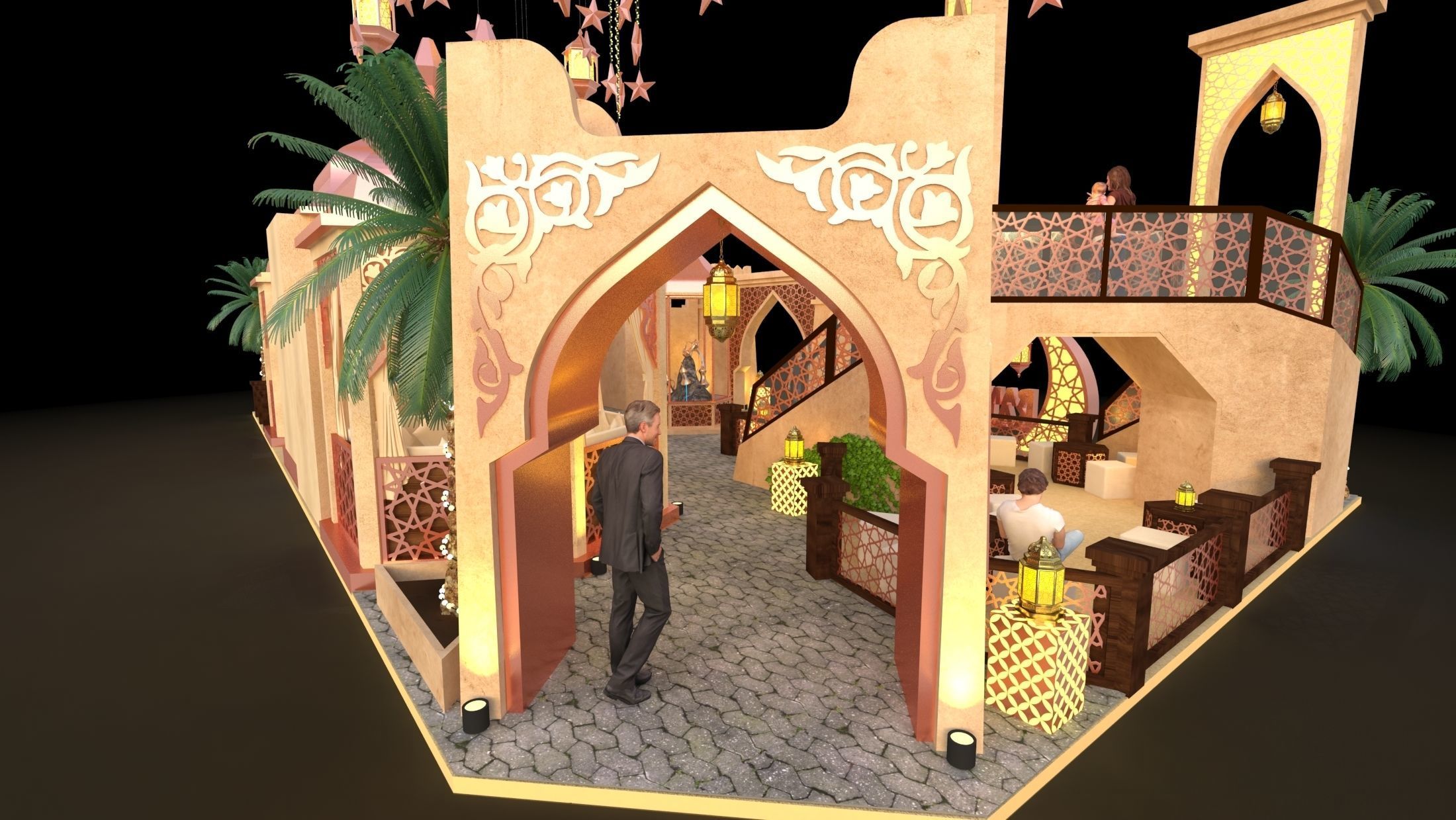 Ramadan Mall Decoration 002 3D model | CGTrader